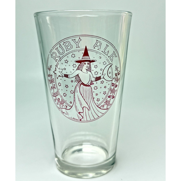 ruby ale | Dining | Vintage Ruby Ale Witch Pint Beer Glass Artist Lyle ...